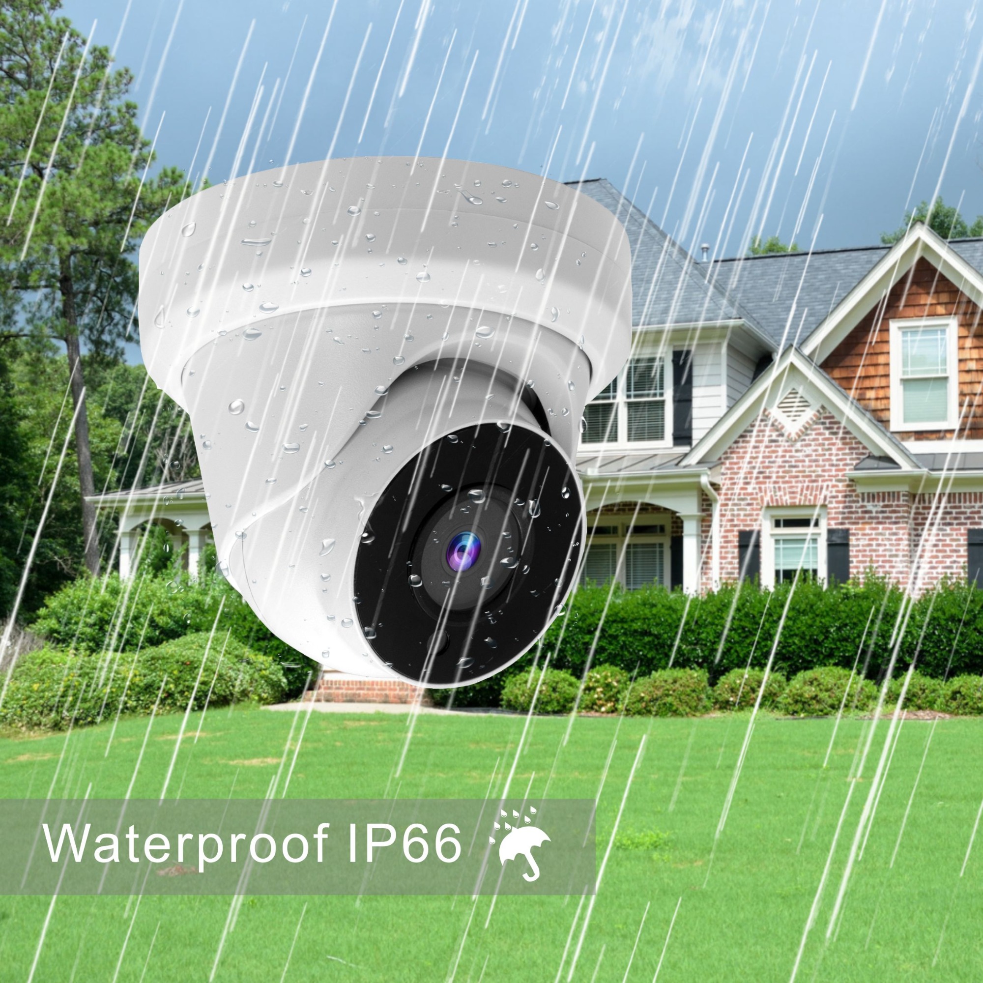 5MP IP POE 2.8mm Turret Dome Camera