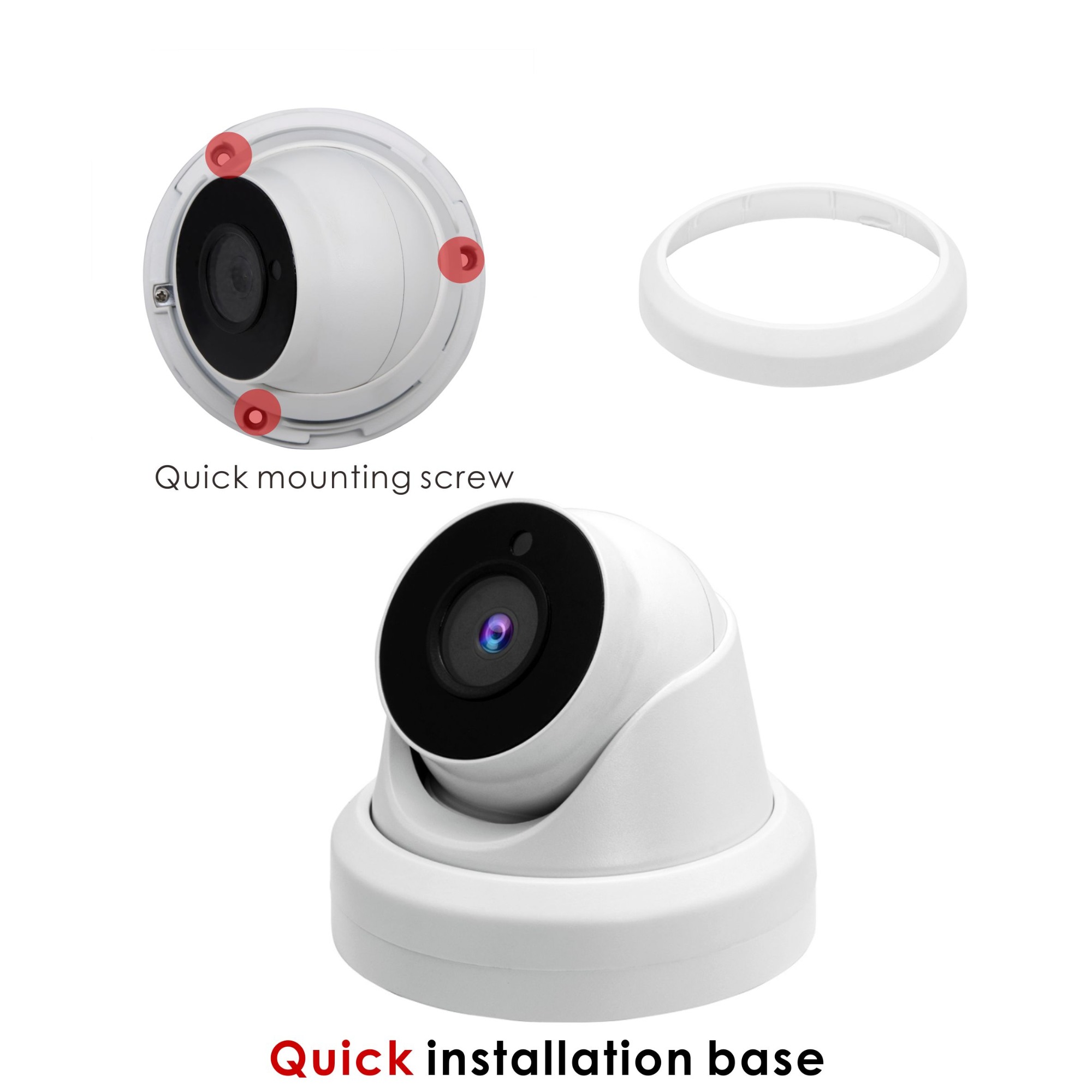 5MP IP POE 2.8mm Turret Dome Camera